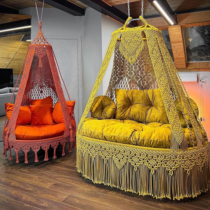 Macrame Swing Chair, Macrame Swing, Hanging Chair, Macrame Hanging ...