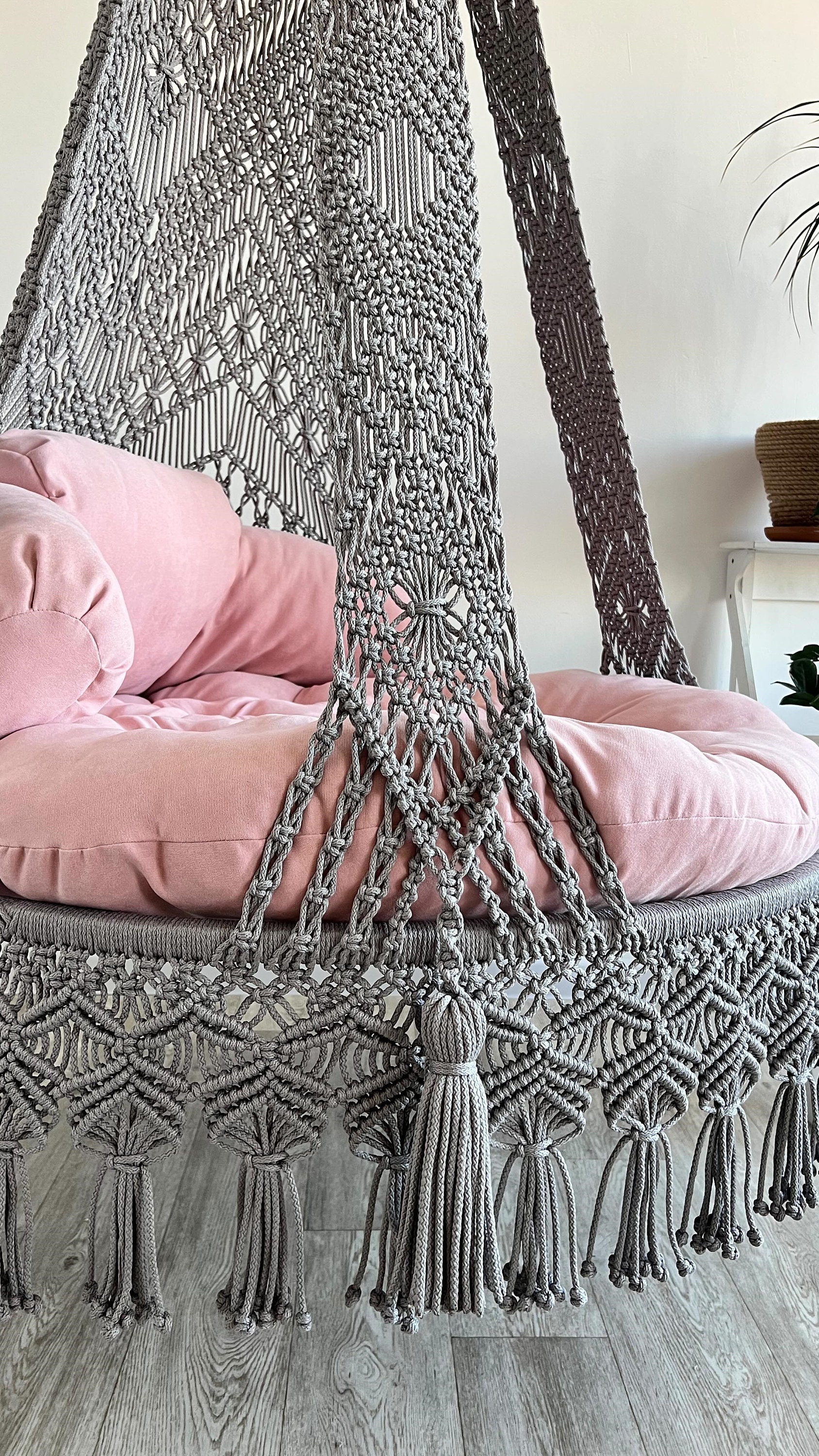 Macrame Swing Chair Round Swing Chair Macrame Swing Hammock - Etsy