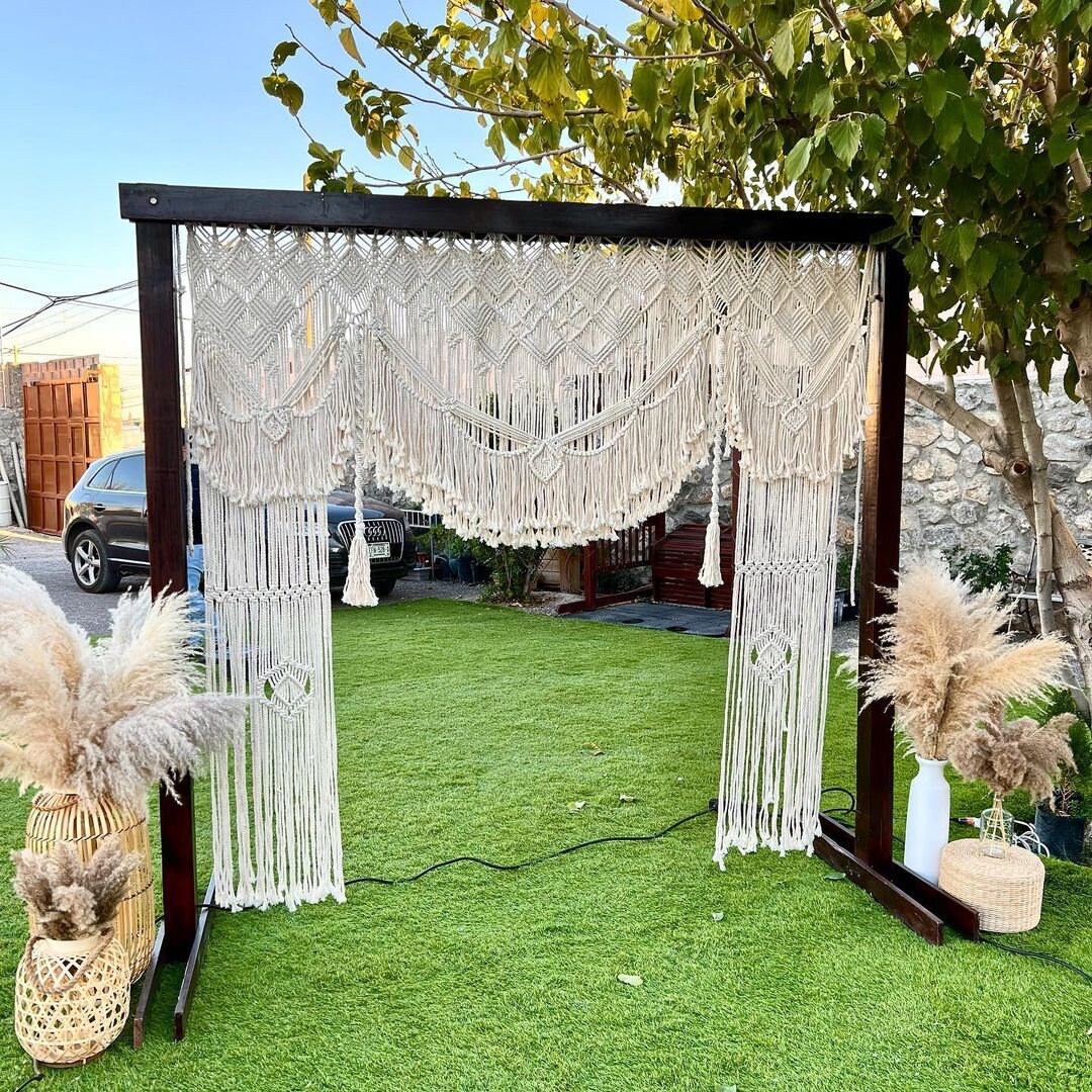 Macrame Wedding Arch, Macrame Wedding Arch Arbor, Macrame Wedding ...