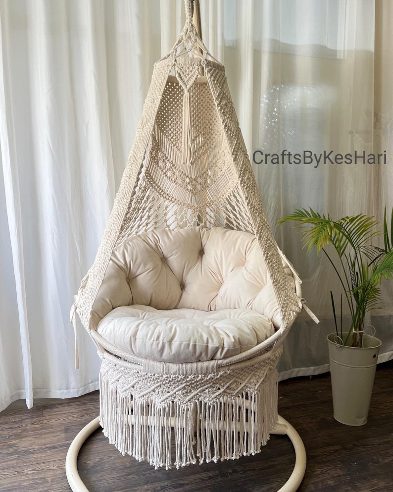 Comfortable Macrame Swing, Double Seat Swing, Macrame Swing Chair, Macrame Bed, Hammock Swing ...