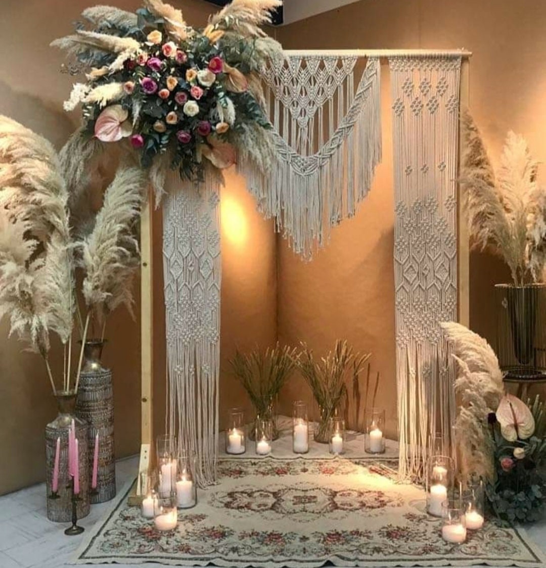 Macrame Wedding Arch, Macrame Wedding Arch Arbor, Macrame Wedding ...