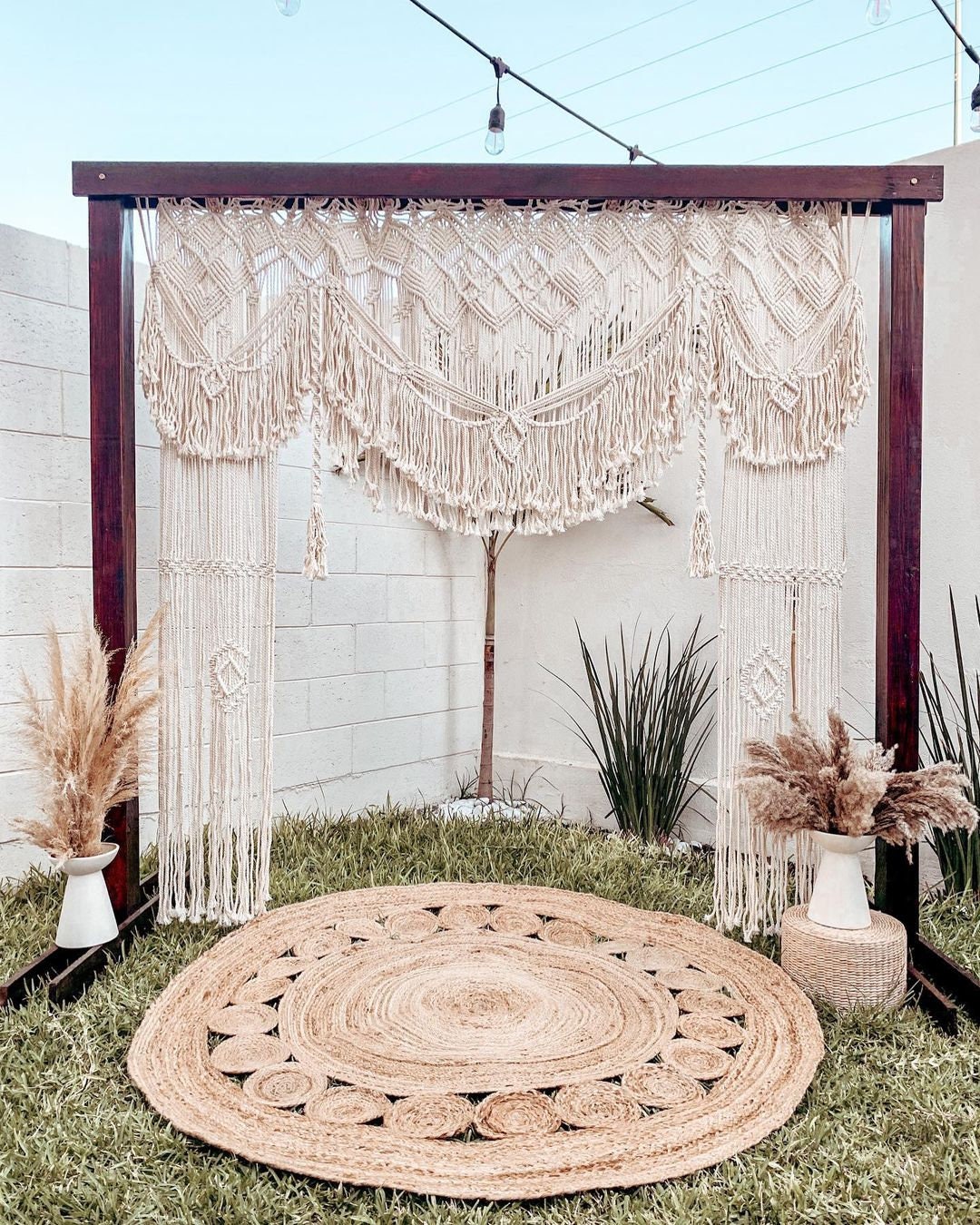 Macrame Wedding Arch, Macrame Wedding Arch Arbor, Macrame Wedding ...