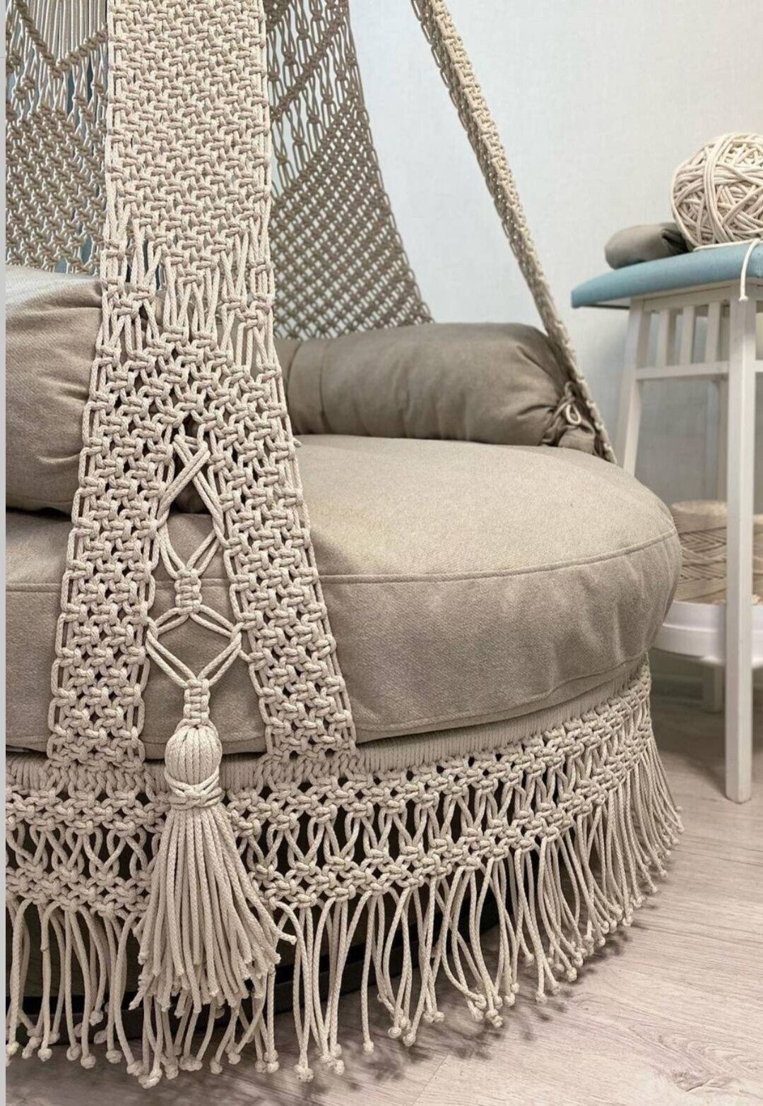 Macrame Swing, Macrame Round Swing, Relax Swing Chair, Macrame Handmade ...