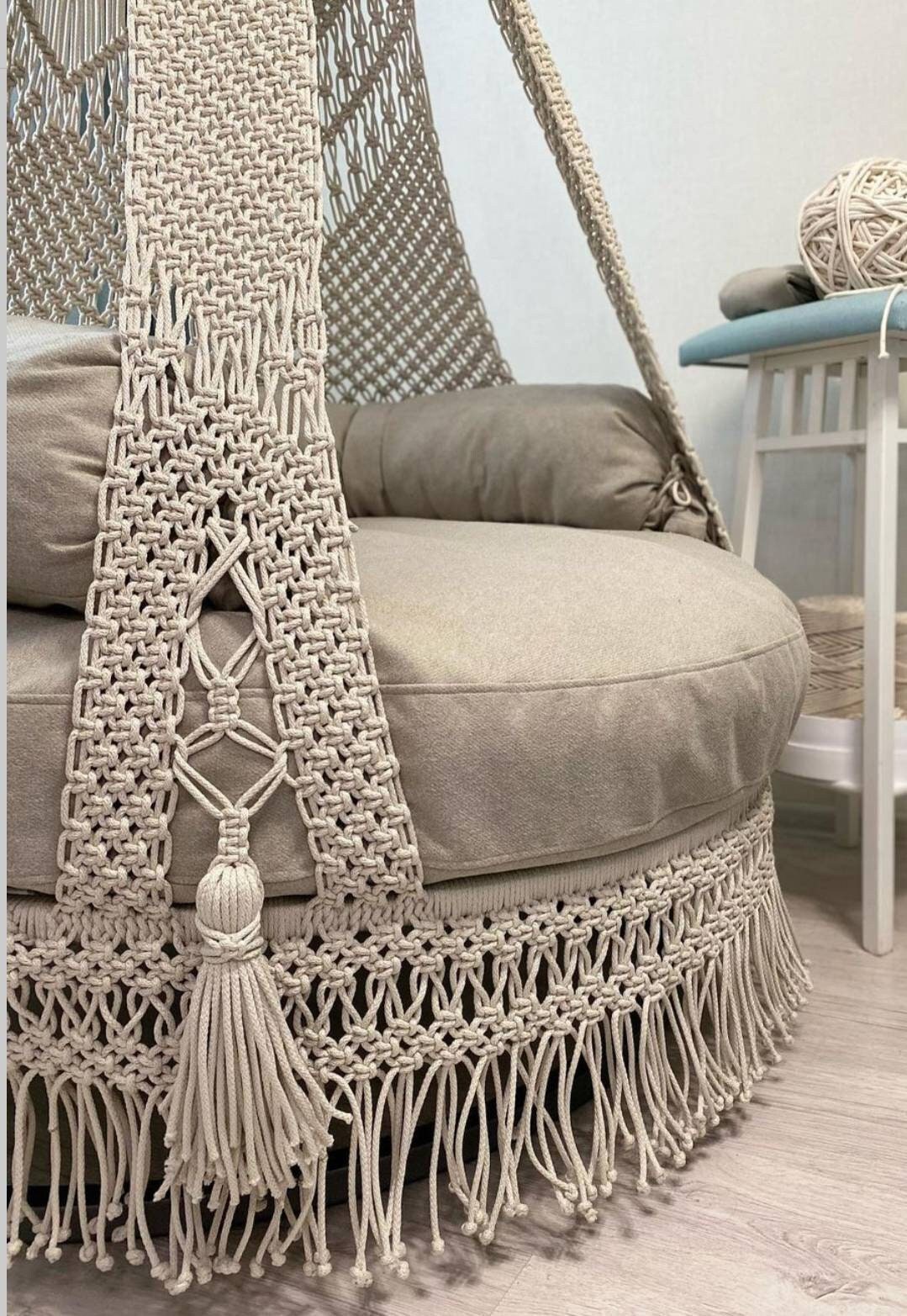 Macrame Swing Macrame Round Swing Relax Swing Chair Macrame - Etsy
