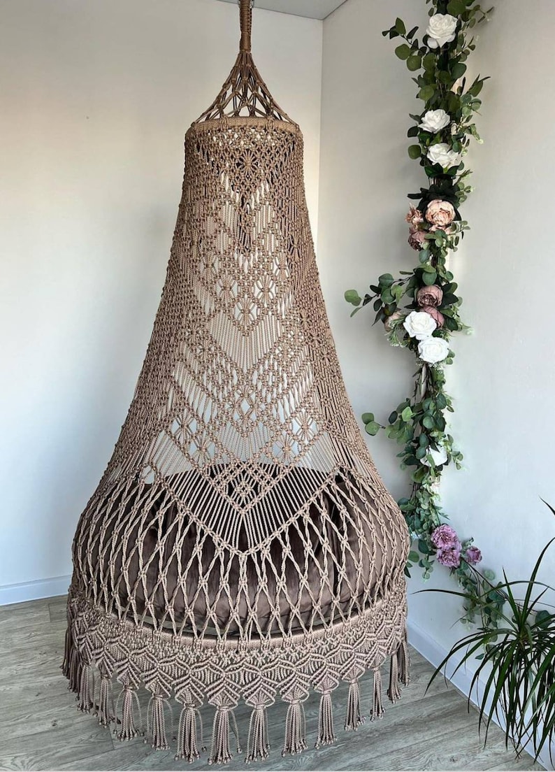 Macrame Swing Chair, Macrame Round Swing, Macrame Swing Chair, Macrame ...