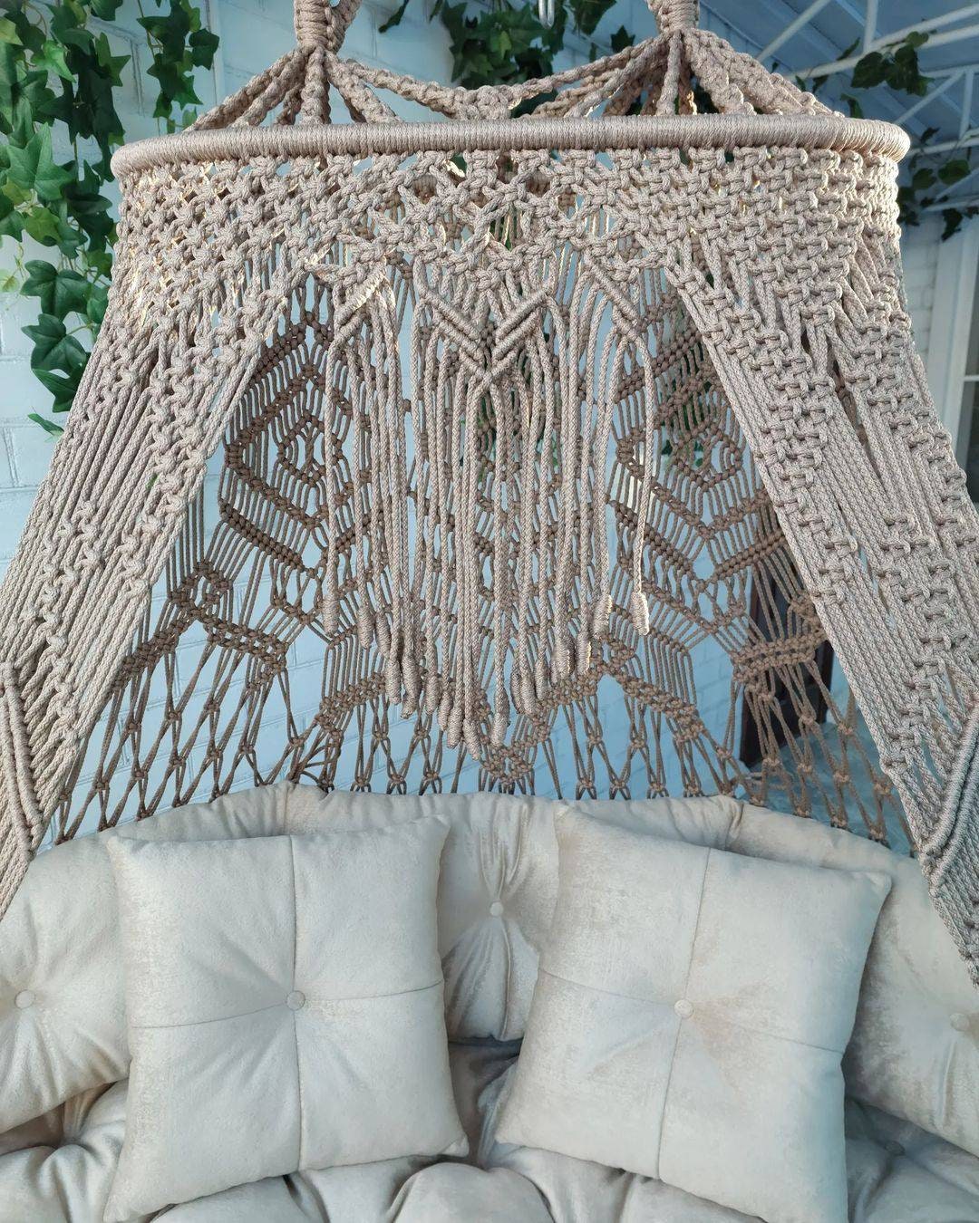 Macrame Double Seat Swing Chair Macrame Swing Chair Macrame - Etsy