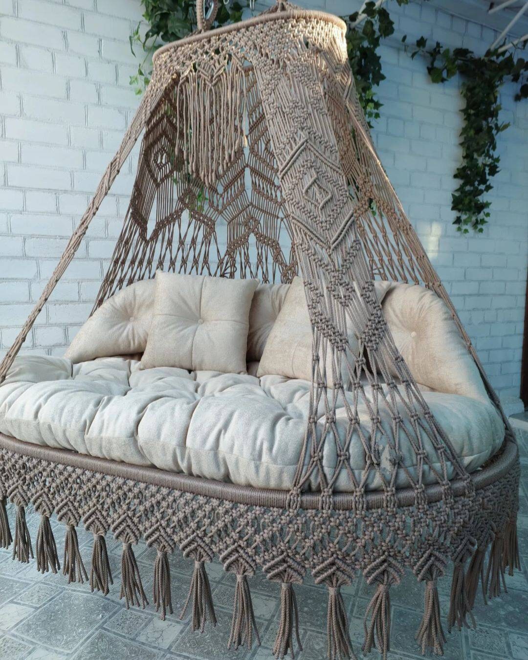 Macrame Double Seat Swing Chair Macrame Swing Chair Macrame - Etsy
