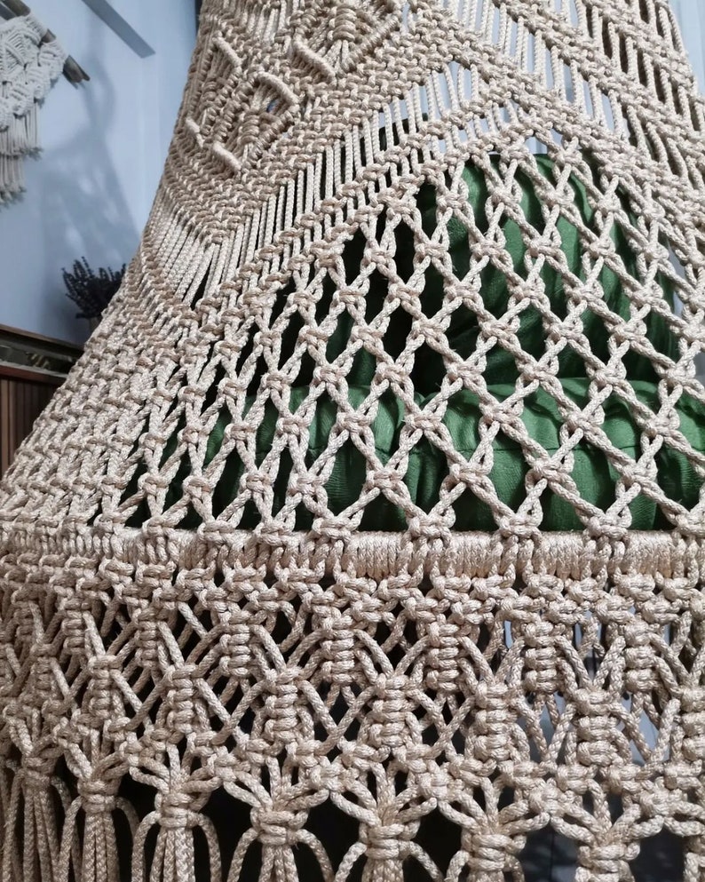 Macrame Swing Chair, Macrame Round Swing, Macrame Swing, Macrame Handmade Swing, Hammock ...