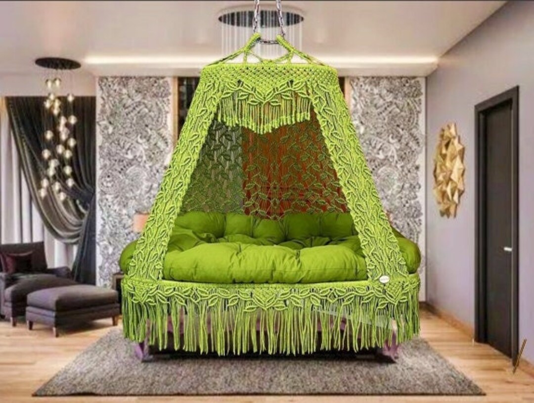 Macrame Double Seated Swing, Macrame Swing Chair, Macrame LARGE Seated ...