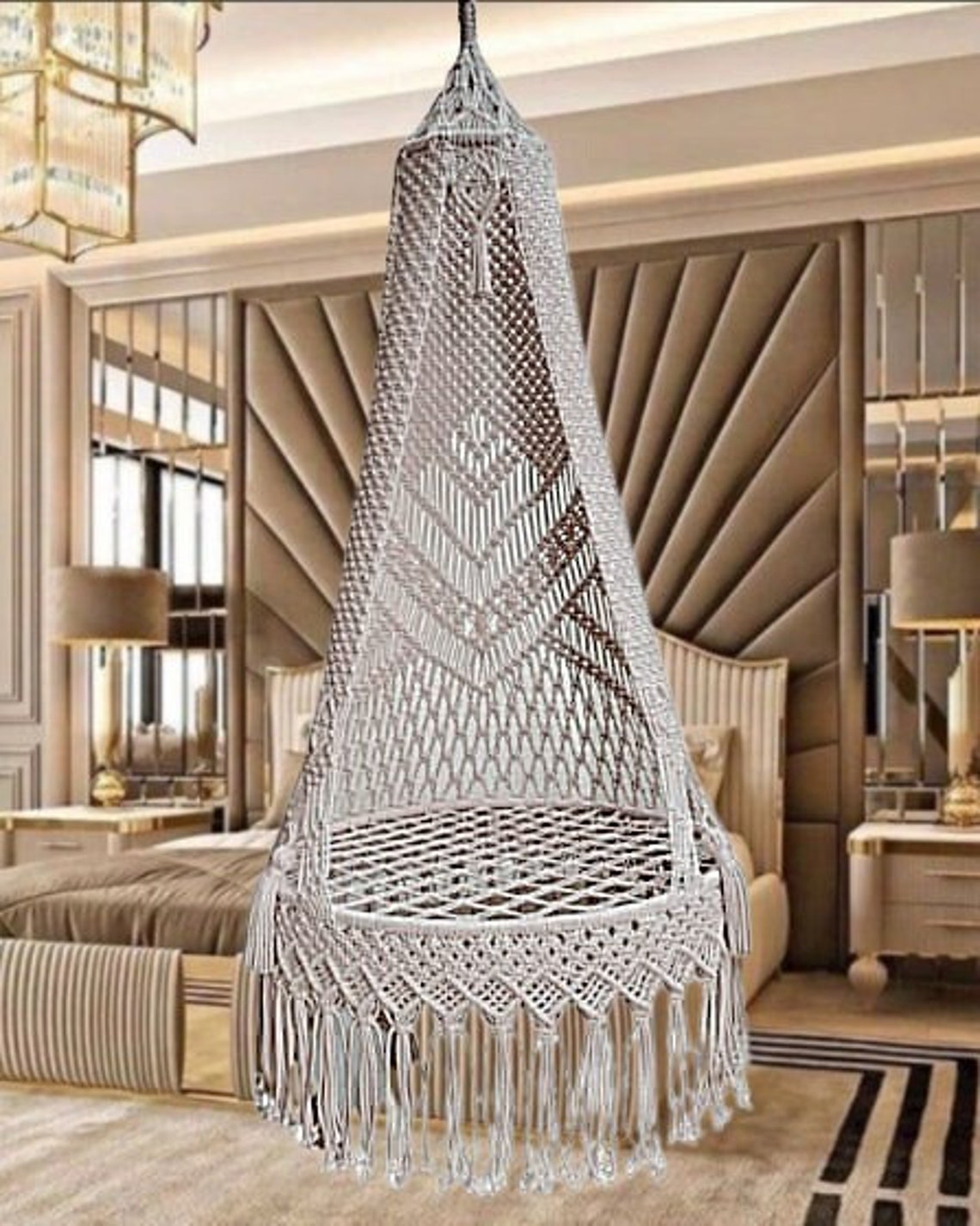 Macrame Relax Chair Macrame Swing Chair Macrame Round Swing - Etsy