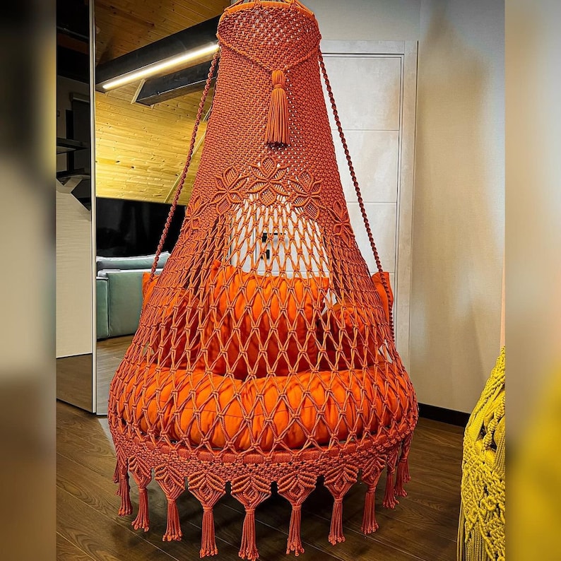 Macrame Swing Chair, Macrame Swing, Hanging Chair, Macrame Hanging ...