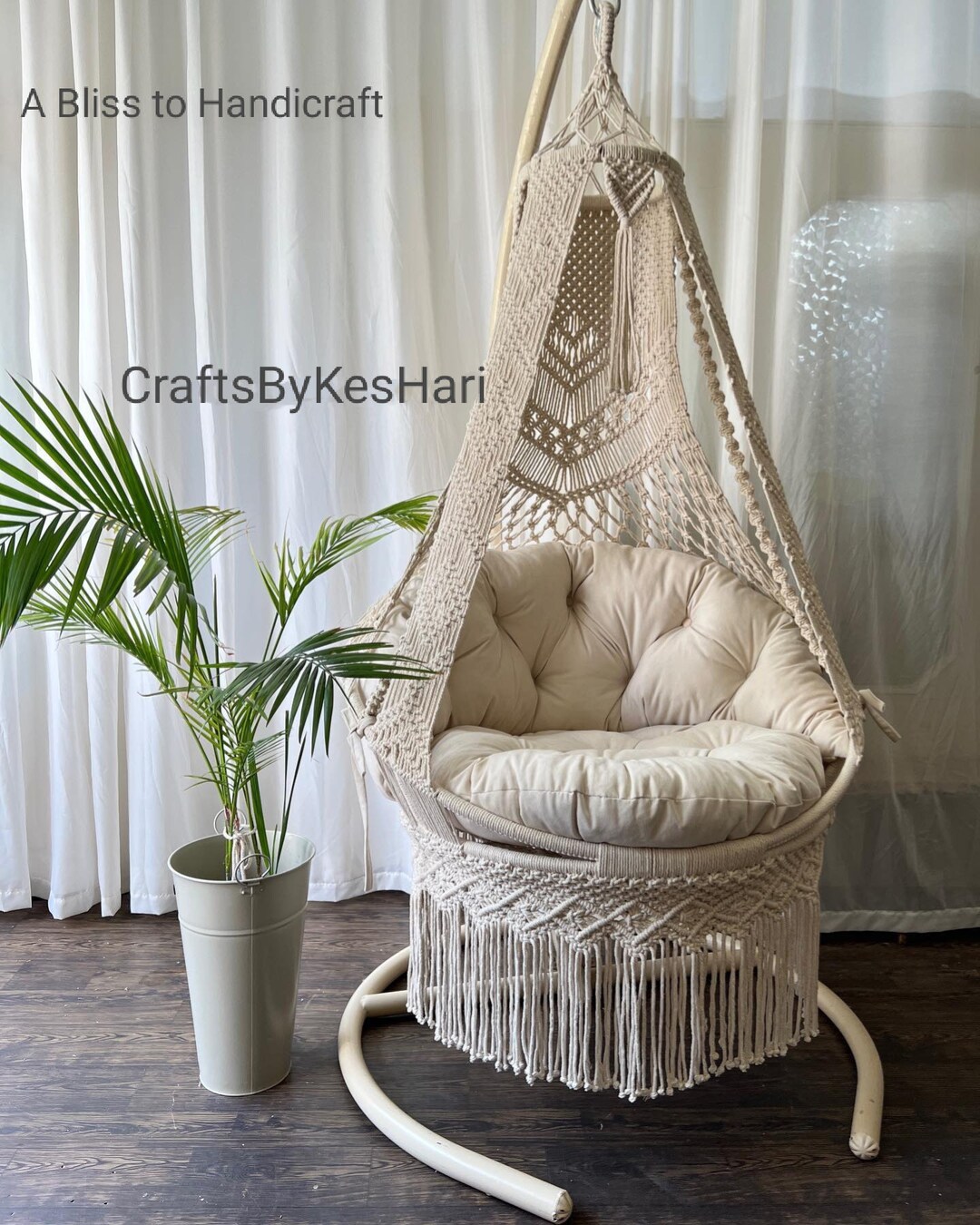 Comfortable Macrame Swing, Double Seat Swing, Macrame Swing Chair ...