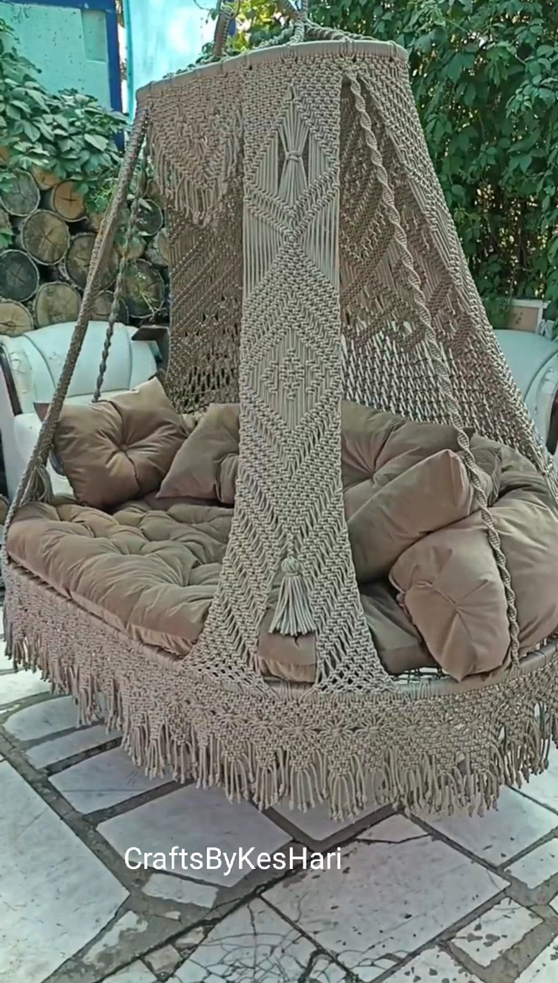 Macrame Double Seat Swing Macrame Swing Chair Macrame Bed - Etsy