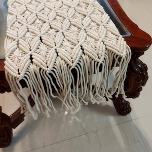 Macrame Table Runner, Dining Macrame Table Runner, Boho Home Decor, Modern Macrame Table Runner ...