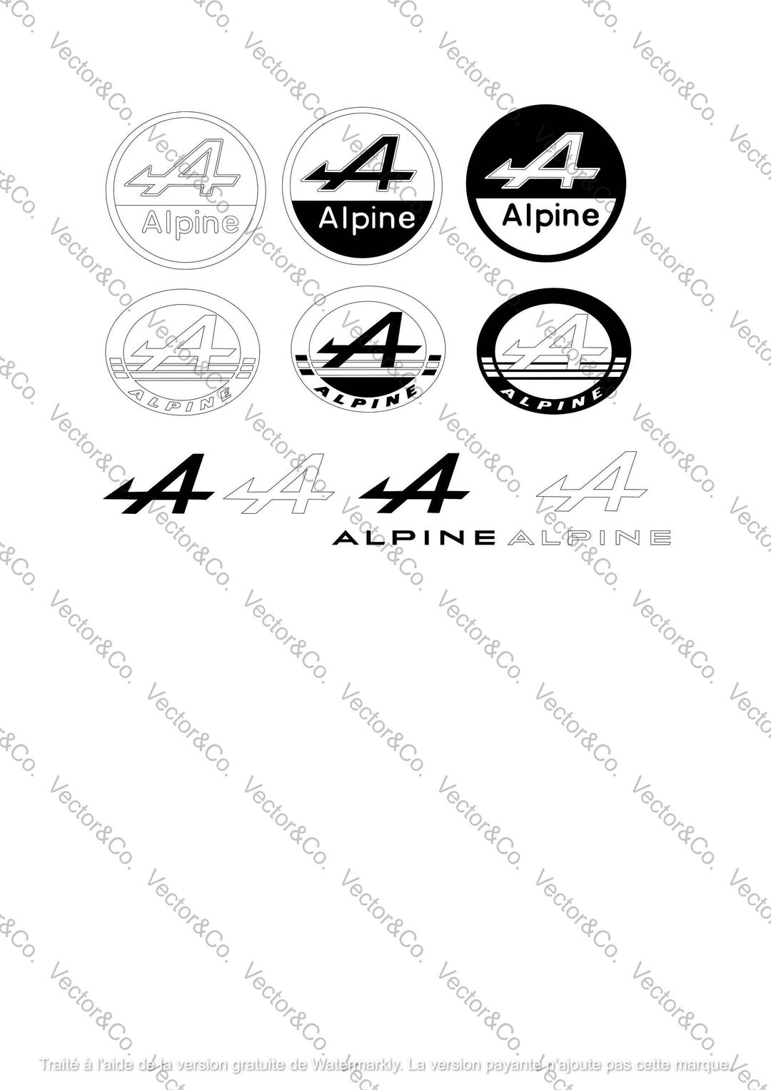 Vector File Vector of All Alpine Logos - Etsy