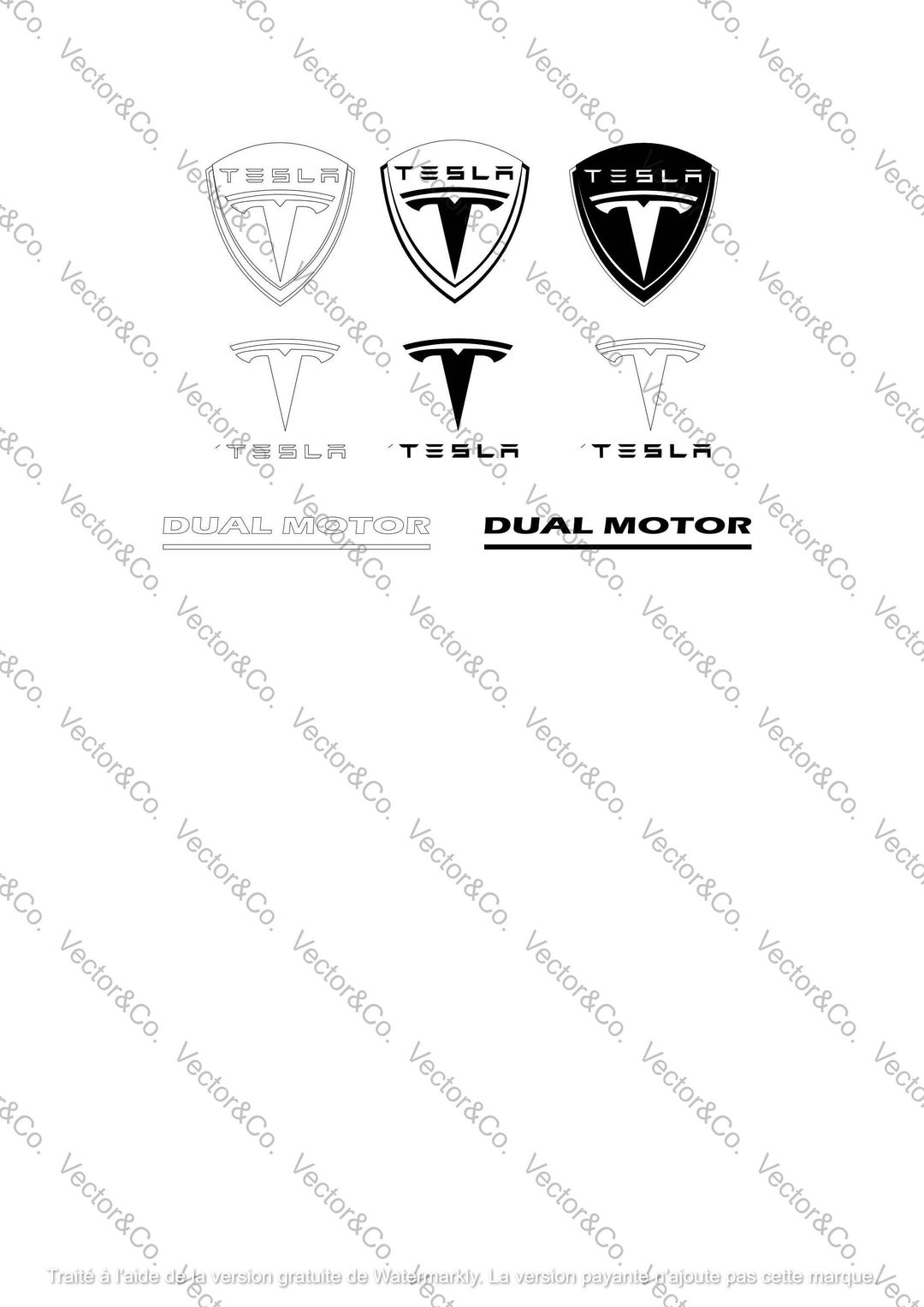 Vector File Vector of All Tesla Logos and Acronyms - Etsy