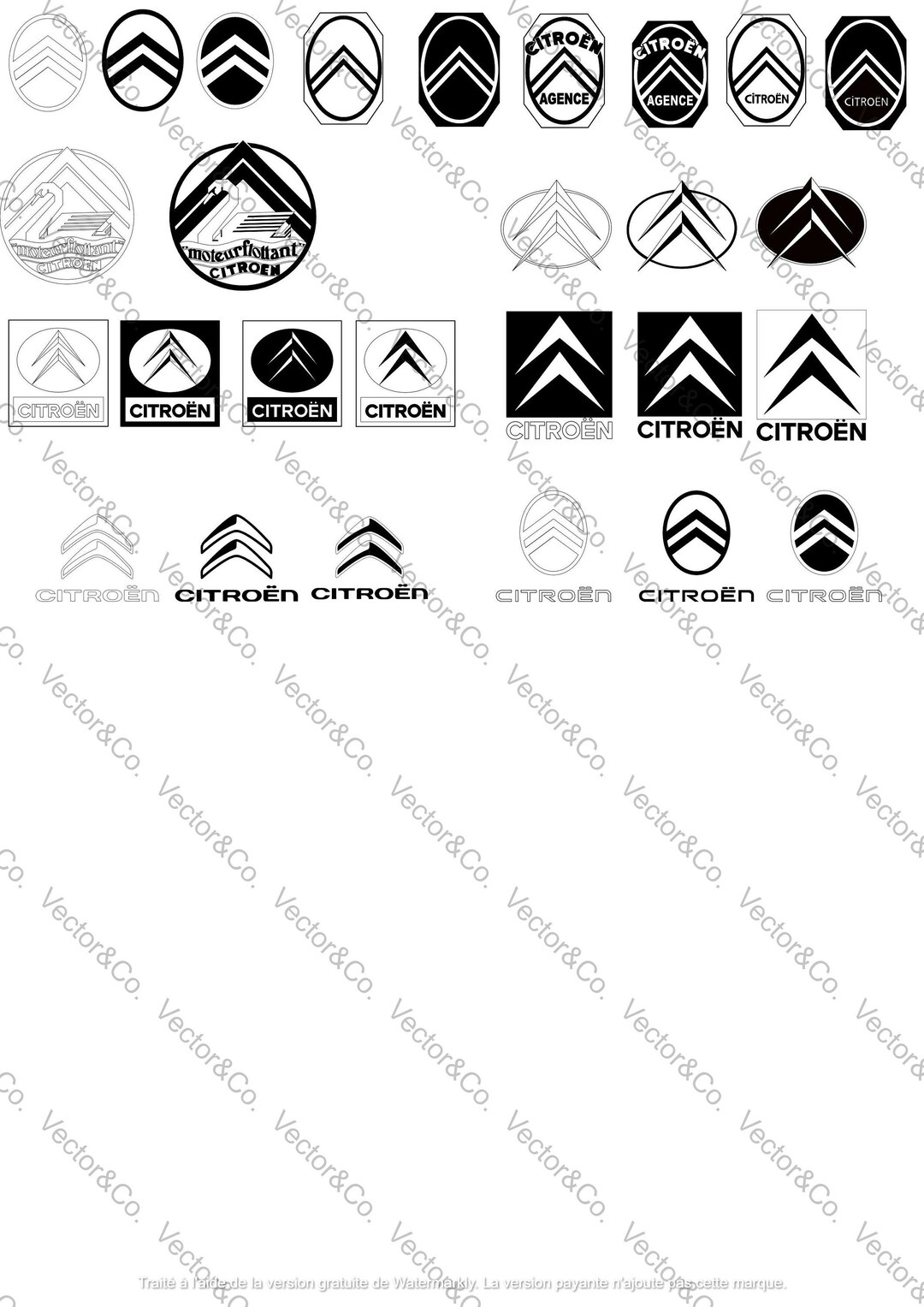 Vector File Vector of All Citroën Logos - Etsy UK
