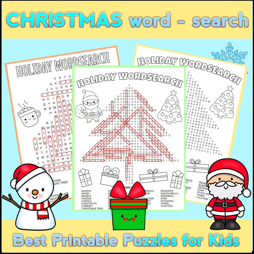 Christmas Word Search Puzzles - English Vocabulary Activities ...