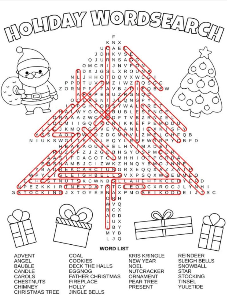 Christmas Word Search Puzzles - English Vocabulary Activities ...