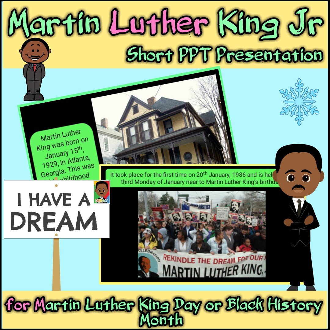 Martin Luther King Jr Day Assembly Powerpoint Presentation - Black ...