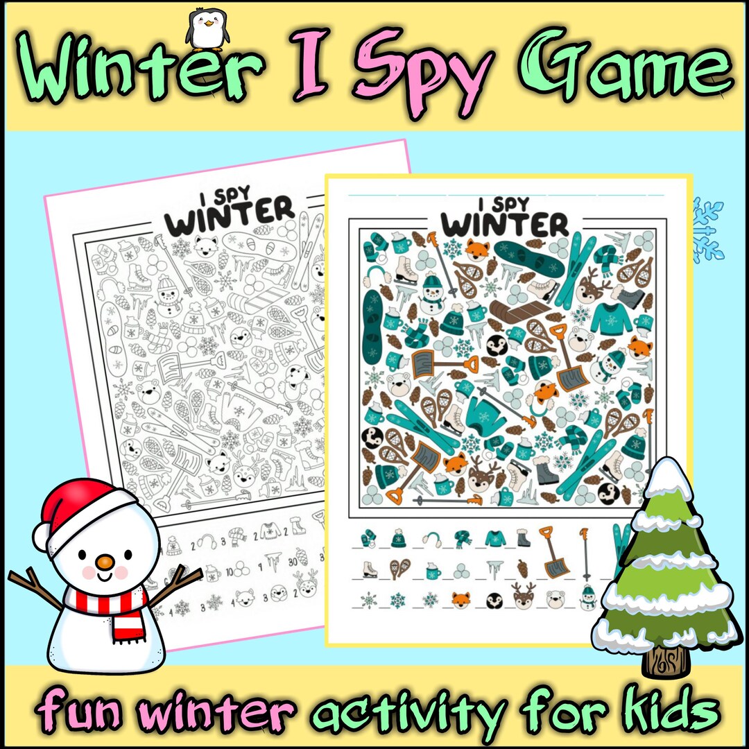 Winter I Spy Game - Winter Activities Great for Classrooms or During a ...