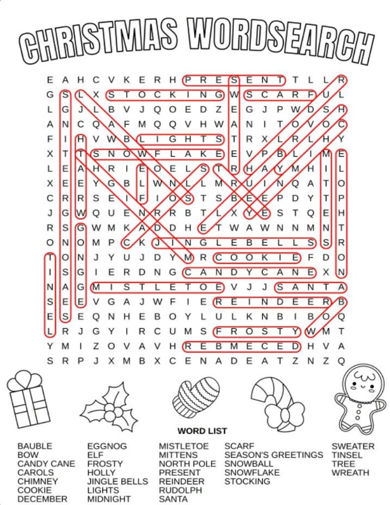 Christmas Word Search Puzzles - English Vocabulary Activities ...