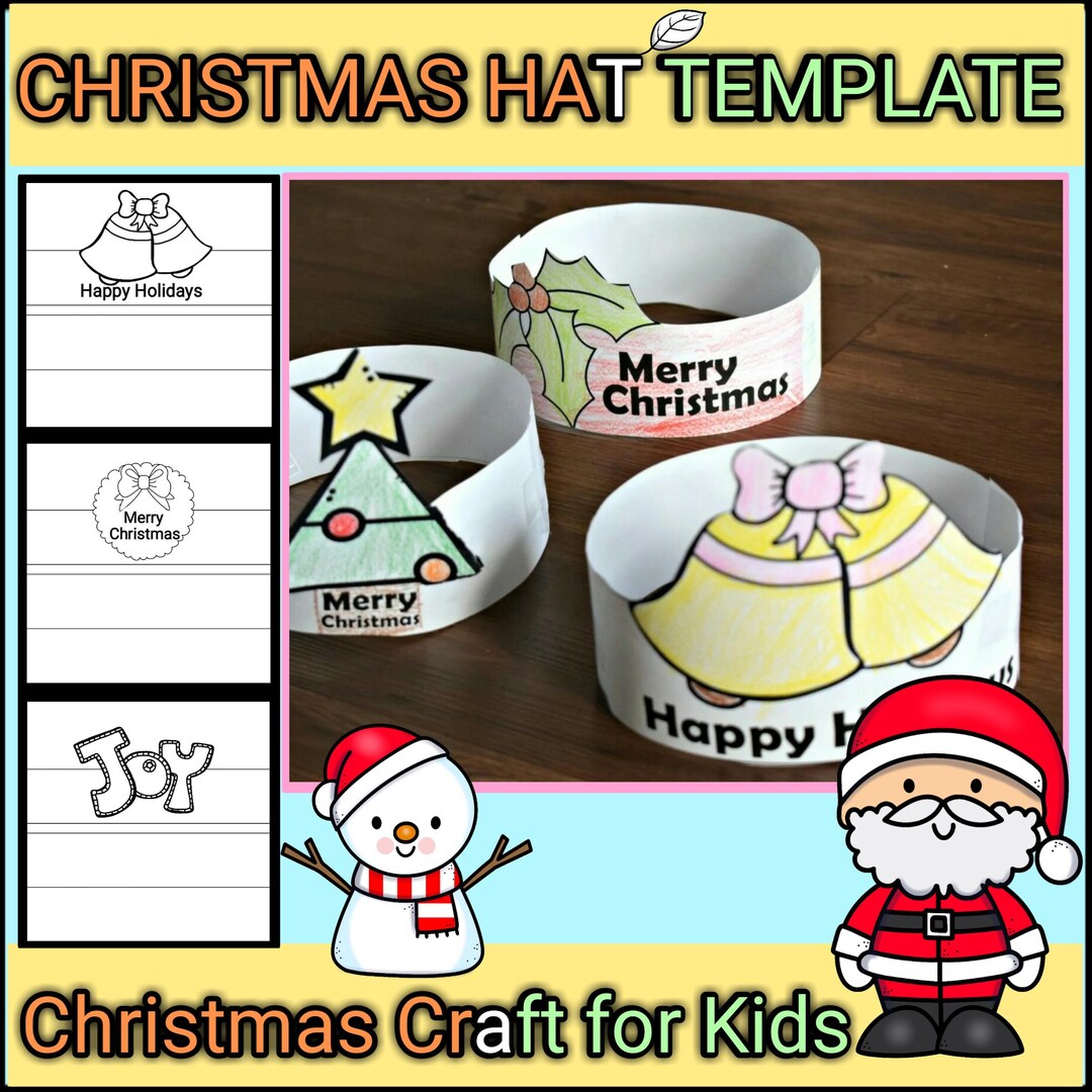 Christmas Craft Hat Template - December Around the World - WINTER ...