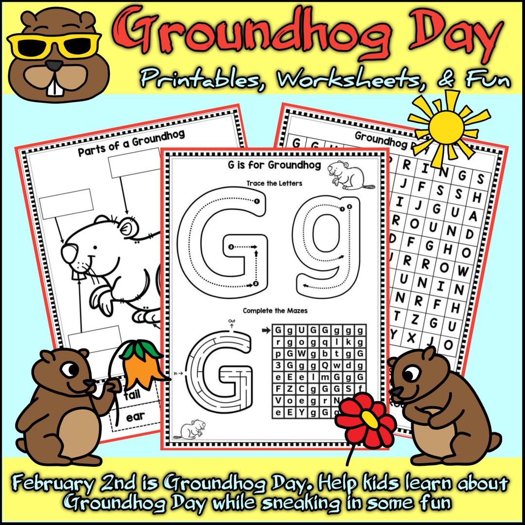 Groundhog Day Activity for Preschool, Pre-k, Kindergarten, and 1st ...