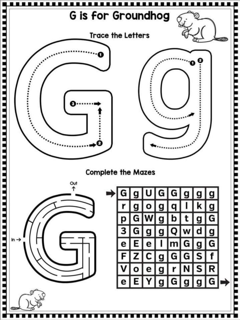 Groundhog Day Activity for Preschool, Pre-k, Kindergarten, and 1st ...