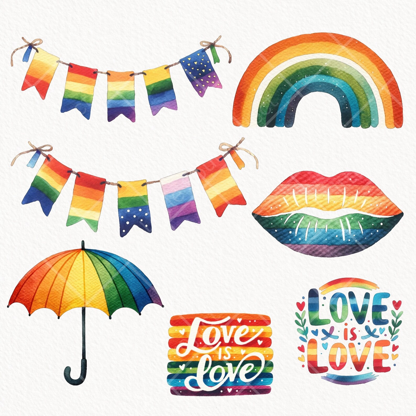 Watercolor LGBT Pride Gnome Rainbow Clipart, Diversity Pride Month ...