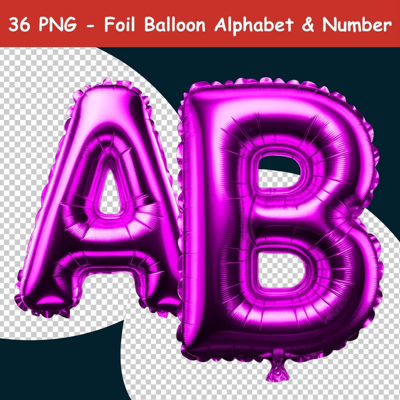 Purple Holographic Foil Balloon and Number Clipart, PNG Digital ...