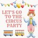 Watercolor Circus Clipart Set | Carnival PNG | Clowns, Tent, Ferris ...