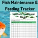 Fish Aquarium Tracker, Pet Tracker Printable, Fish Tank Printable, Fish ...