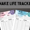Snake Life Tracker Printable, Snake Medical Tracker, Reptiles, Ball ...