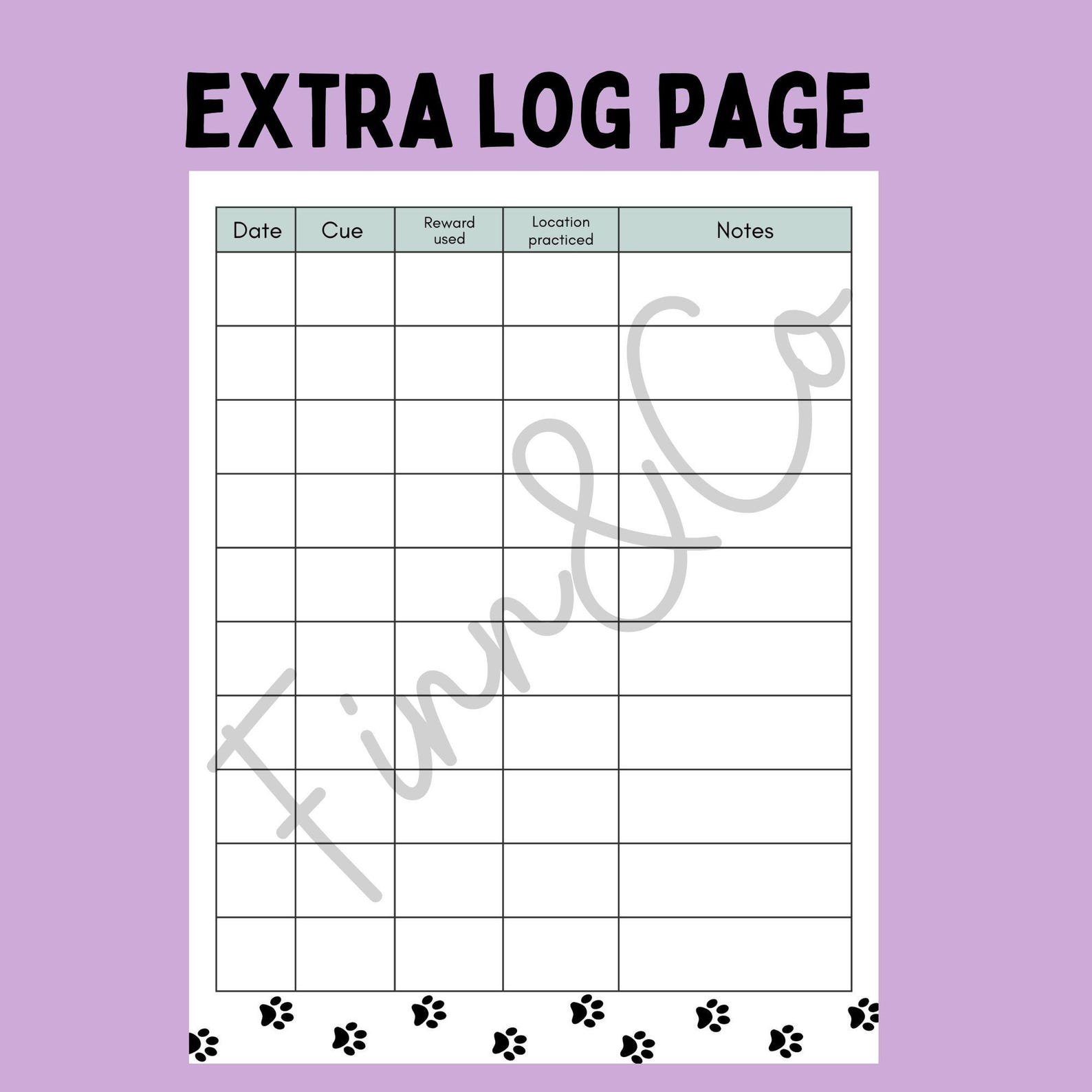 Dog Training Log | Dog Tracker | Pet Planner | Pet Organization | Dog ...