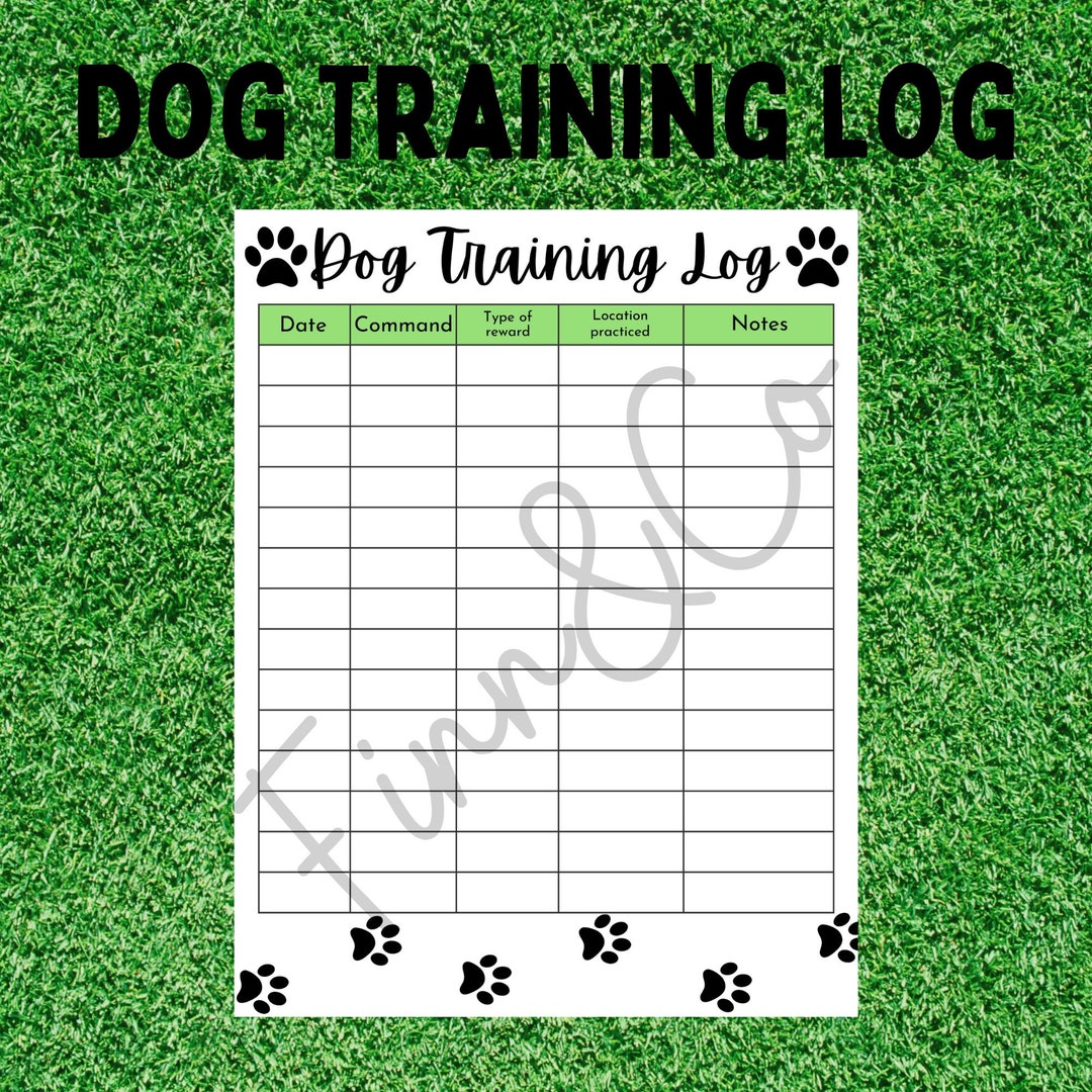Dog Training Log | Dog Tracker | Pet Planner | Pet Organization | Dog ...