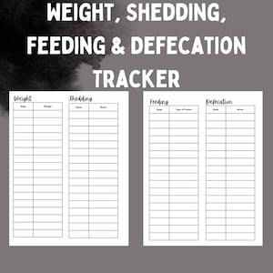 Snake Life Tracker Printable, Snake Medical Tracker, Reptiles, Ball ...