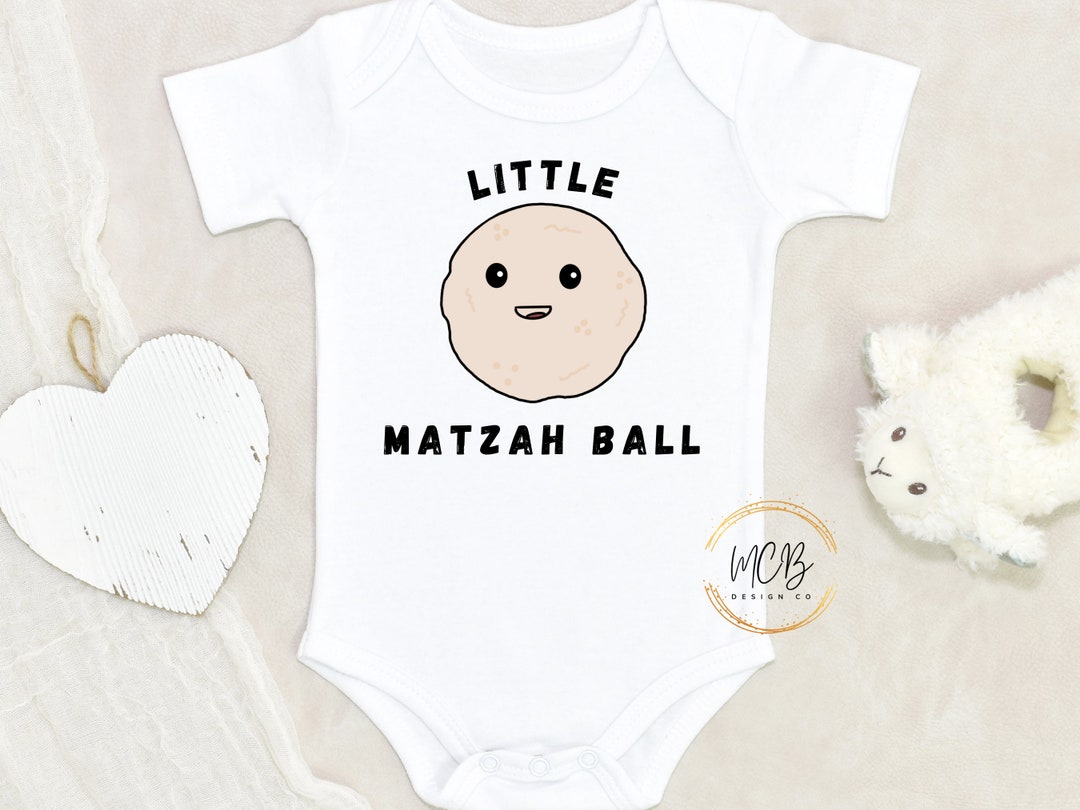 Little Matzah Ball Passover Baby Outfit, Funny Matzo Ball Baby Bodysuit ...