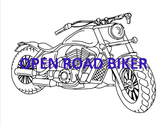 Motorcycle Coloring Pages for Kids 50 Pages | Etsy