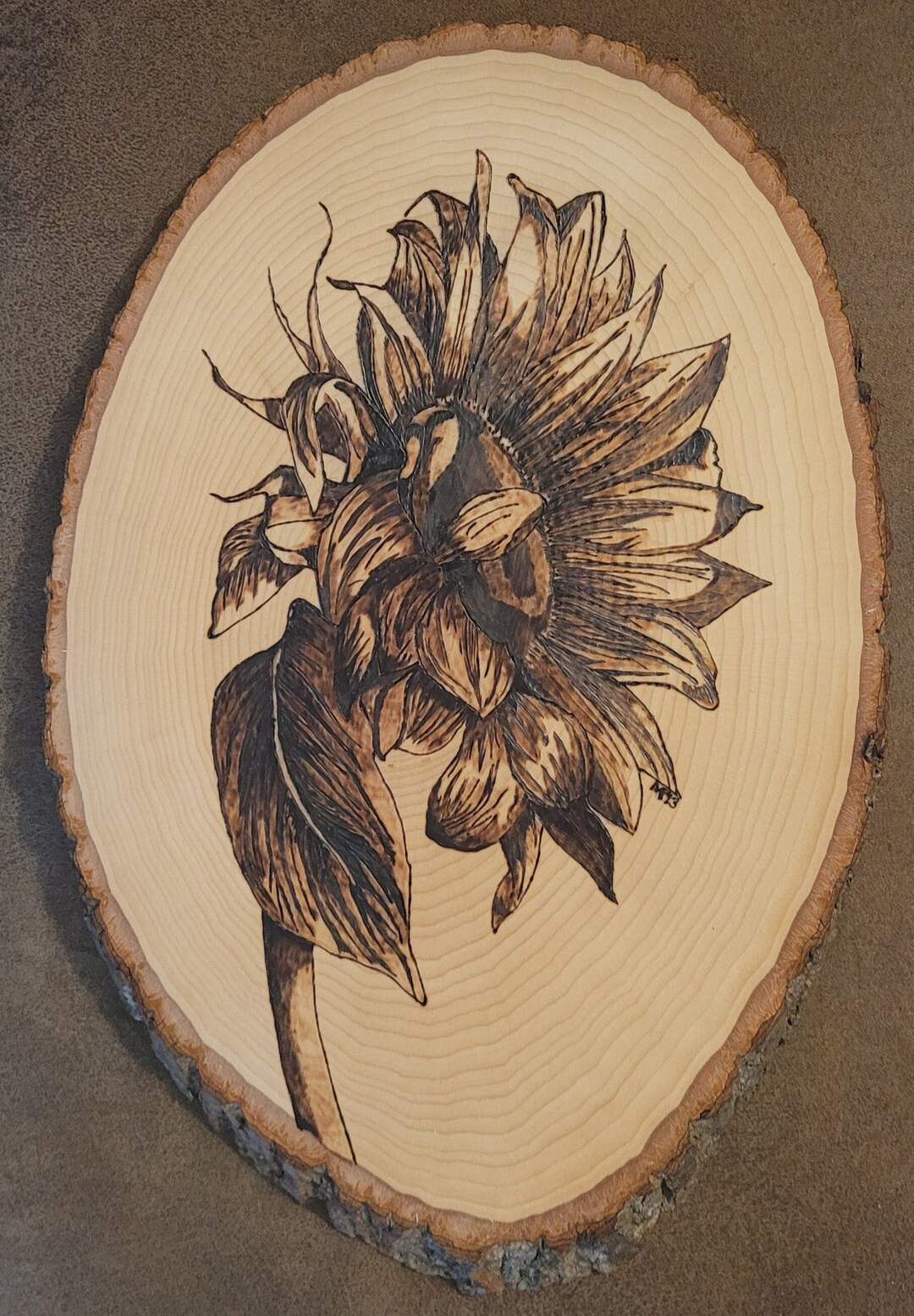Sunflower Wood Burning - Etsy