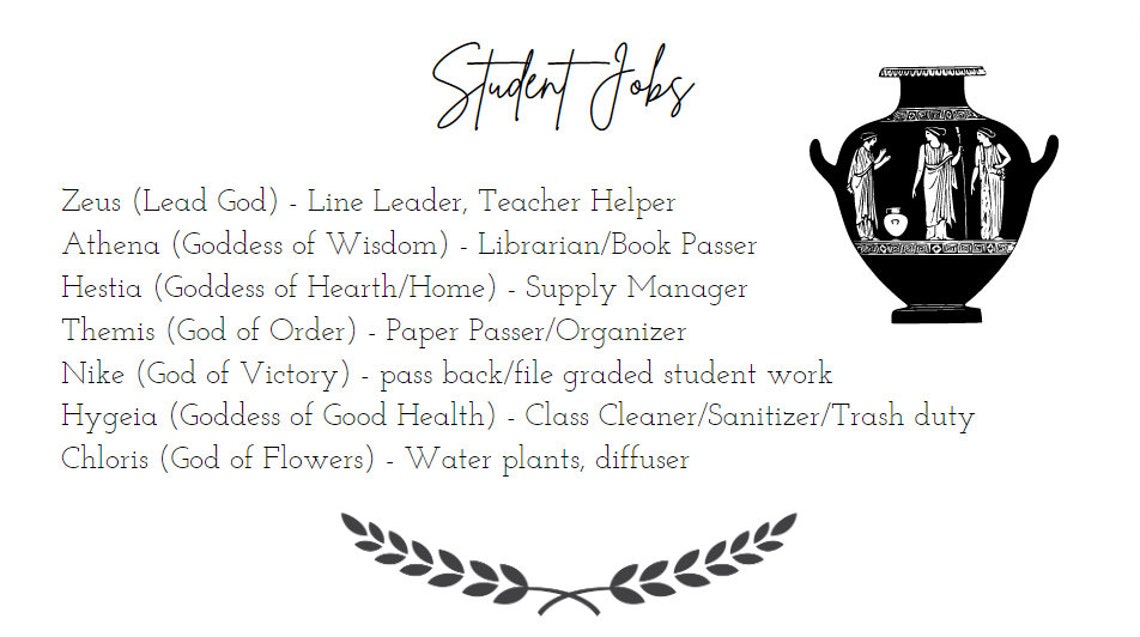 Digital Download - Greek Job Chart - Etsy