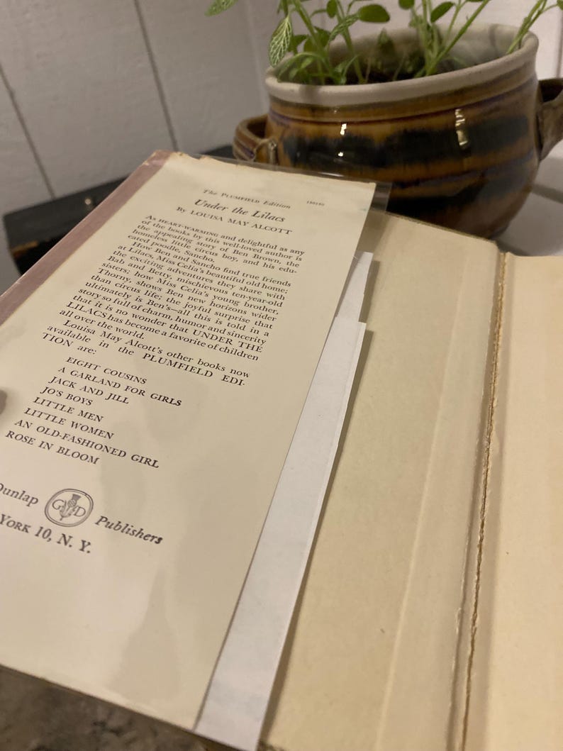 1928 Louisa May Alcott Under the Lilacs Vintage Book - Etsy