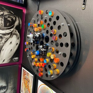 Rotating Tattoo Ink Organizer: Wall-mounted Rack Holds 89 Bottles - Etsy
