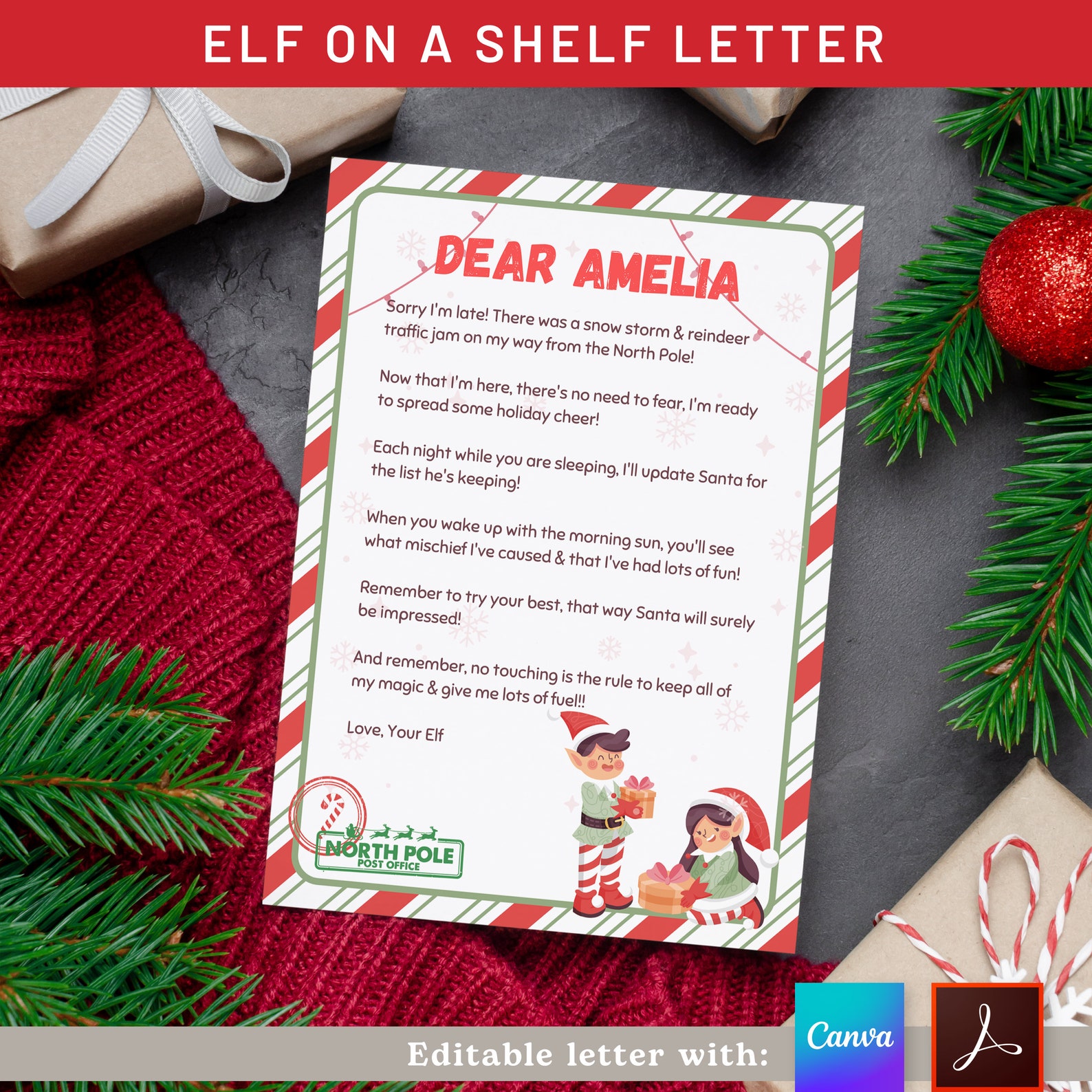 EDITABLE Elf Letter Elf Welcome Letter Elf Goodbye Letter - Etsy
