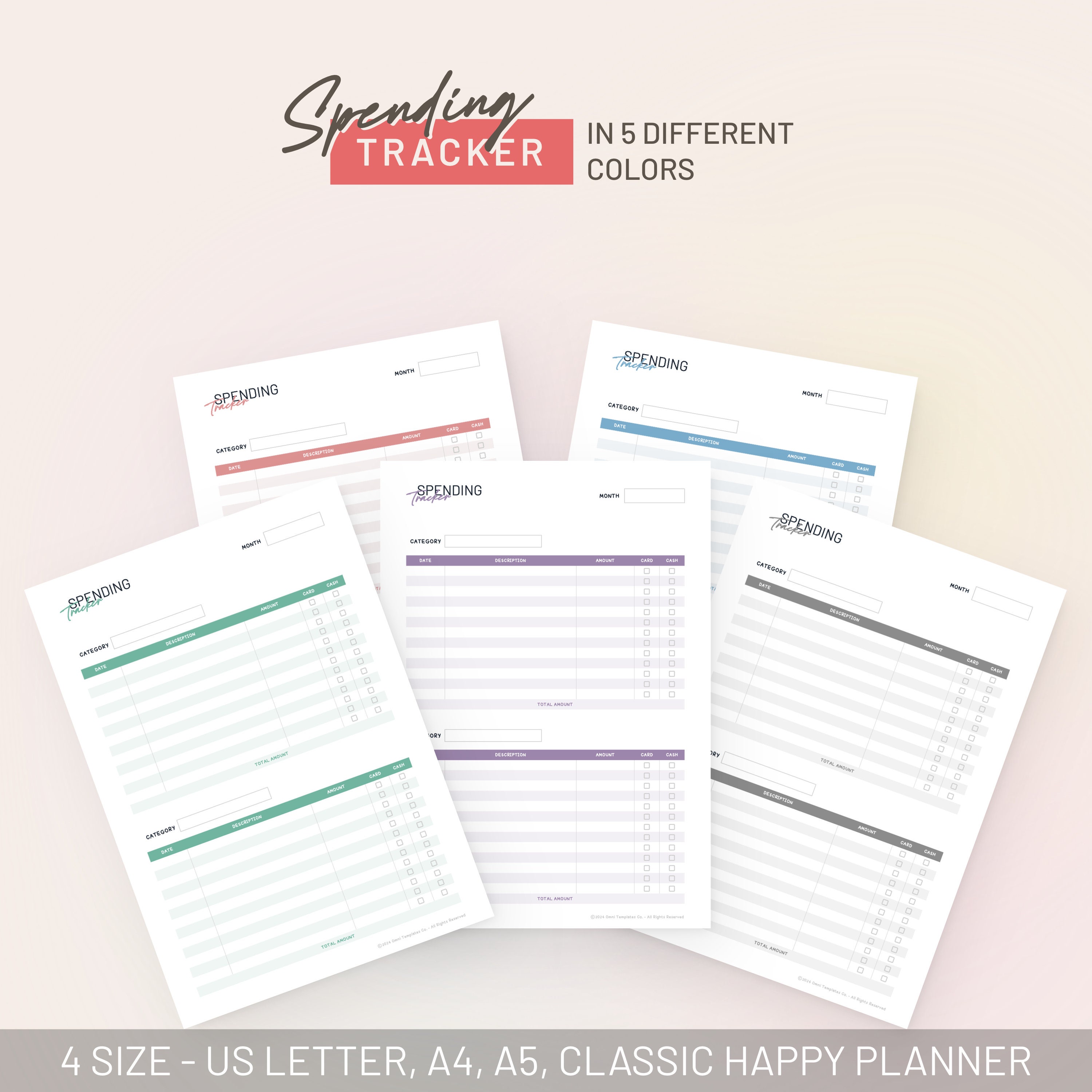Printable Monthly Budget Planner, Personal Budget, Monthly Bills ...