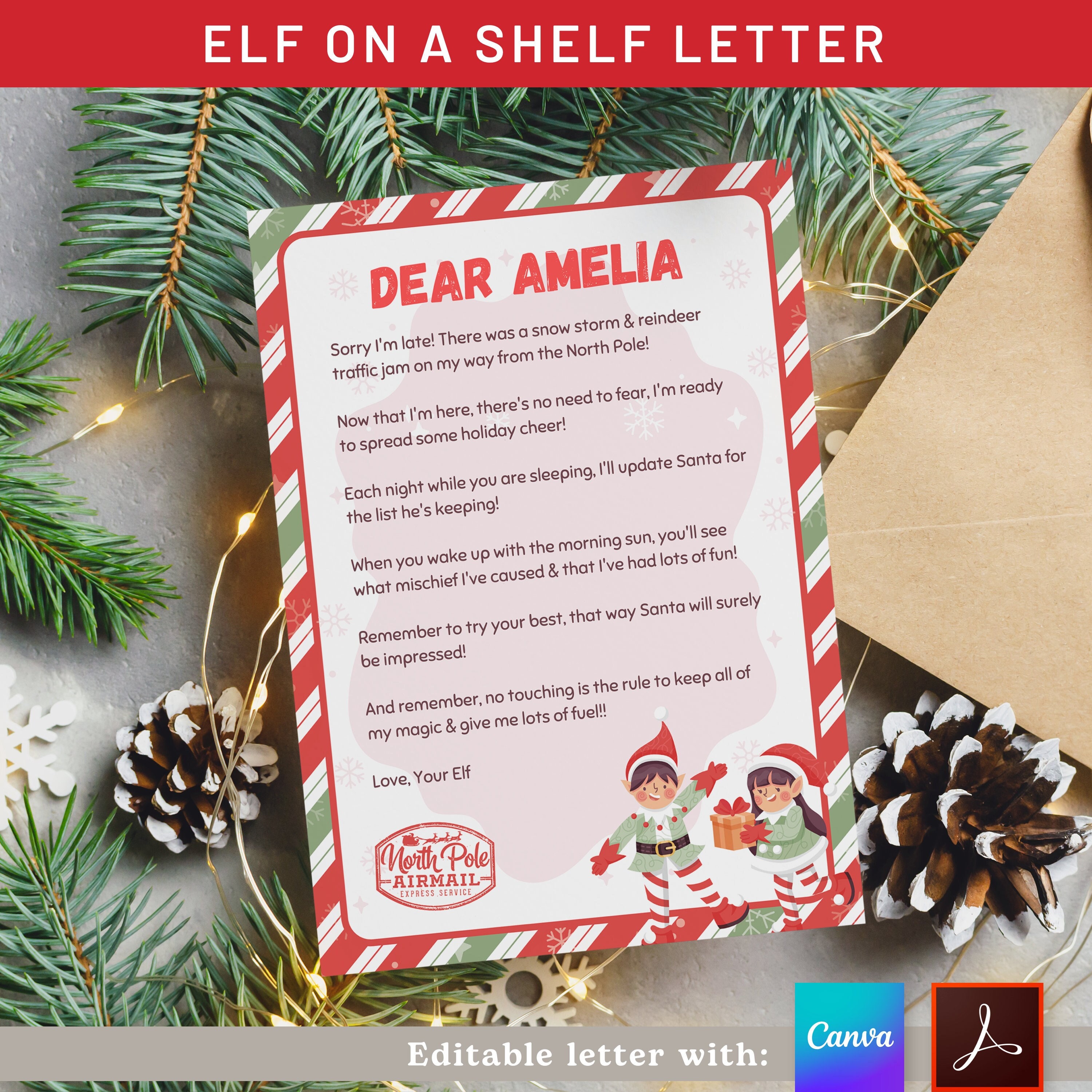 EDITABLE Elf Letter Elf Welcome Letter Elf Goodbye Letter - Etsy