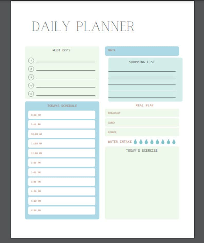 Daily Planner - Etsy