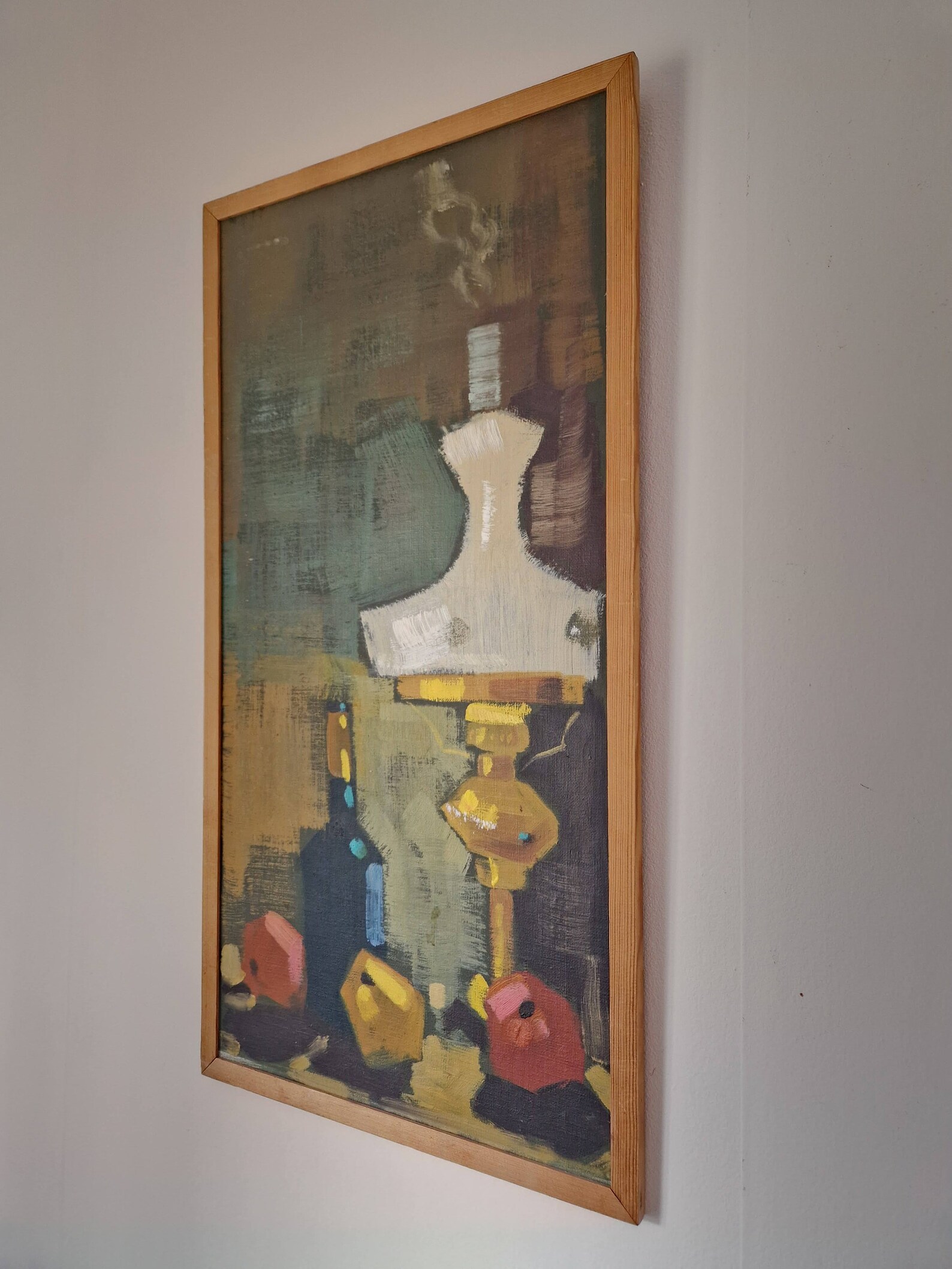 Vintage Still Life Painting Cubist Elegance in Kitchen Decor - Etsy
