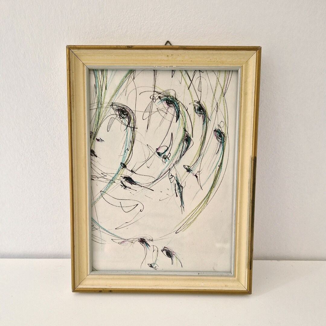 Original Portrait Line Art Figures Line Art Philosophical Art Drawing ...