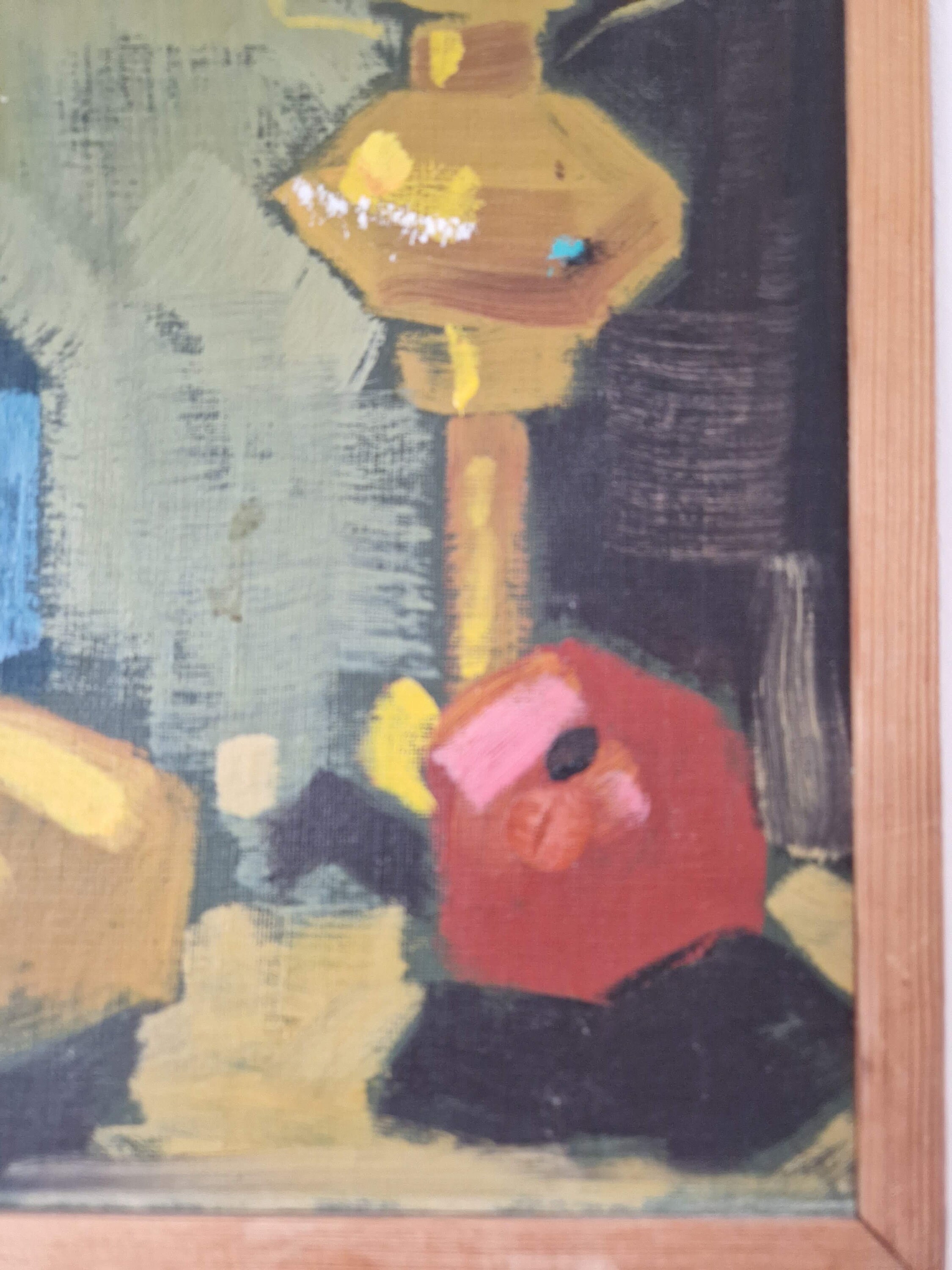 Vintage Still Life Painting Cubist Elegance in Kitchen Decor - Etsy